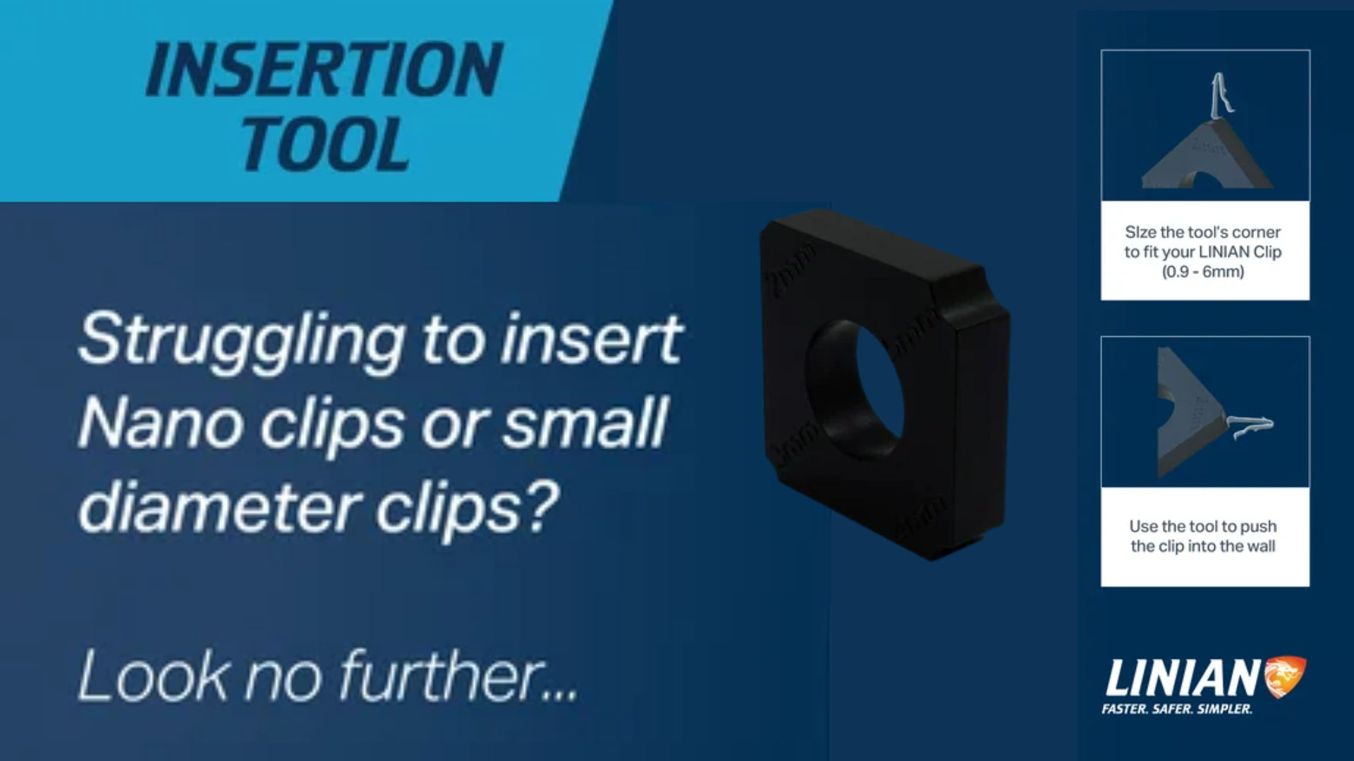 Install cable clips easily with the LINIAN Insertion Tool - Voltimum UK